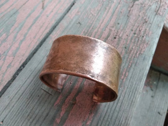 Personalized Solid Copper Cuff, Stylish Wide Bangle, Recycled Pure ...