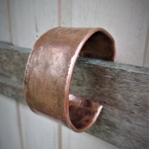 Personalized Solid Copper Cuff, Stylish Wide Bangle, Recycled Pure ...