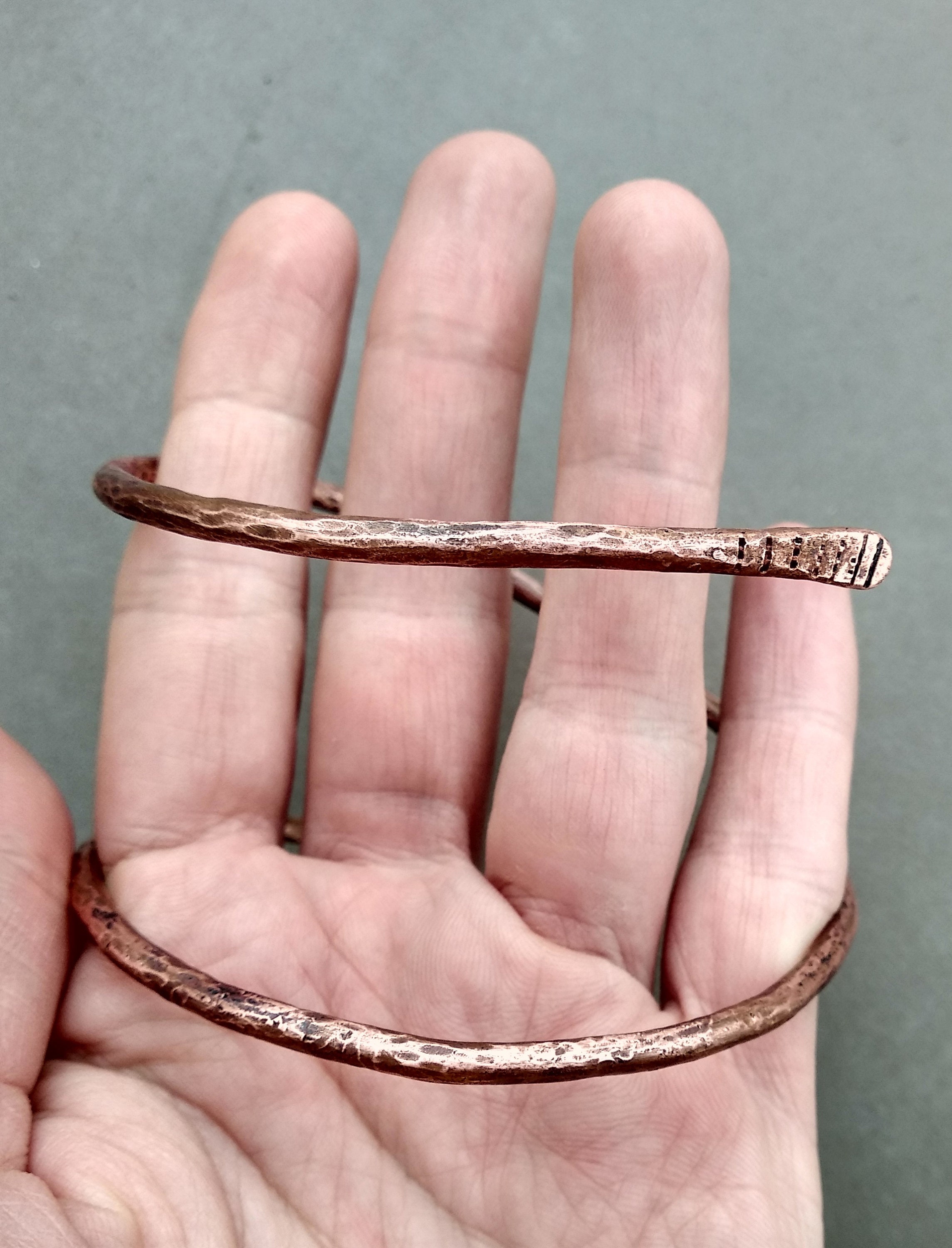 Adjustable Copper Armband Set, Oxidized Hammered Arm Band, Armlet ,arm Band, Upper Arm Cuff ...