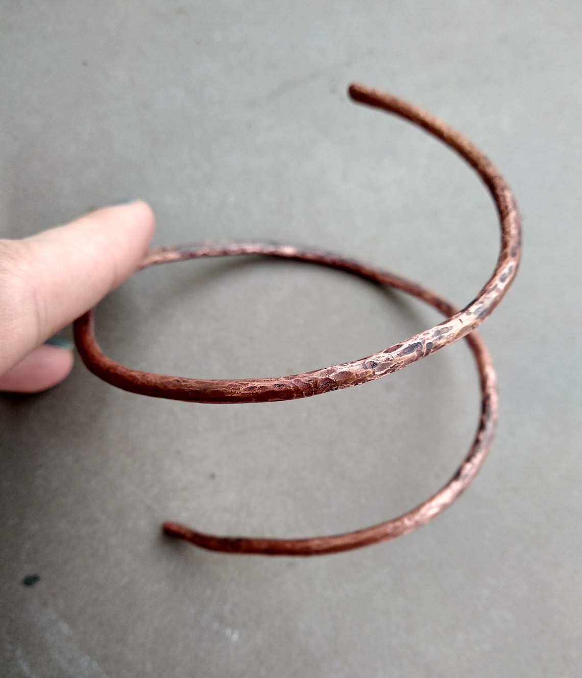 Adjustable Copper Armband Set, Oxidized Hammered Arm Band, Armlet ,arm ...