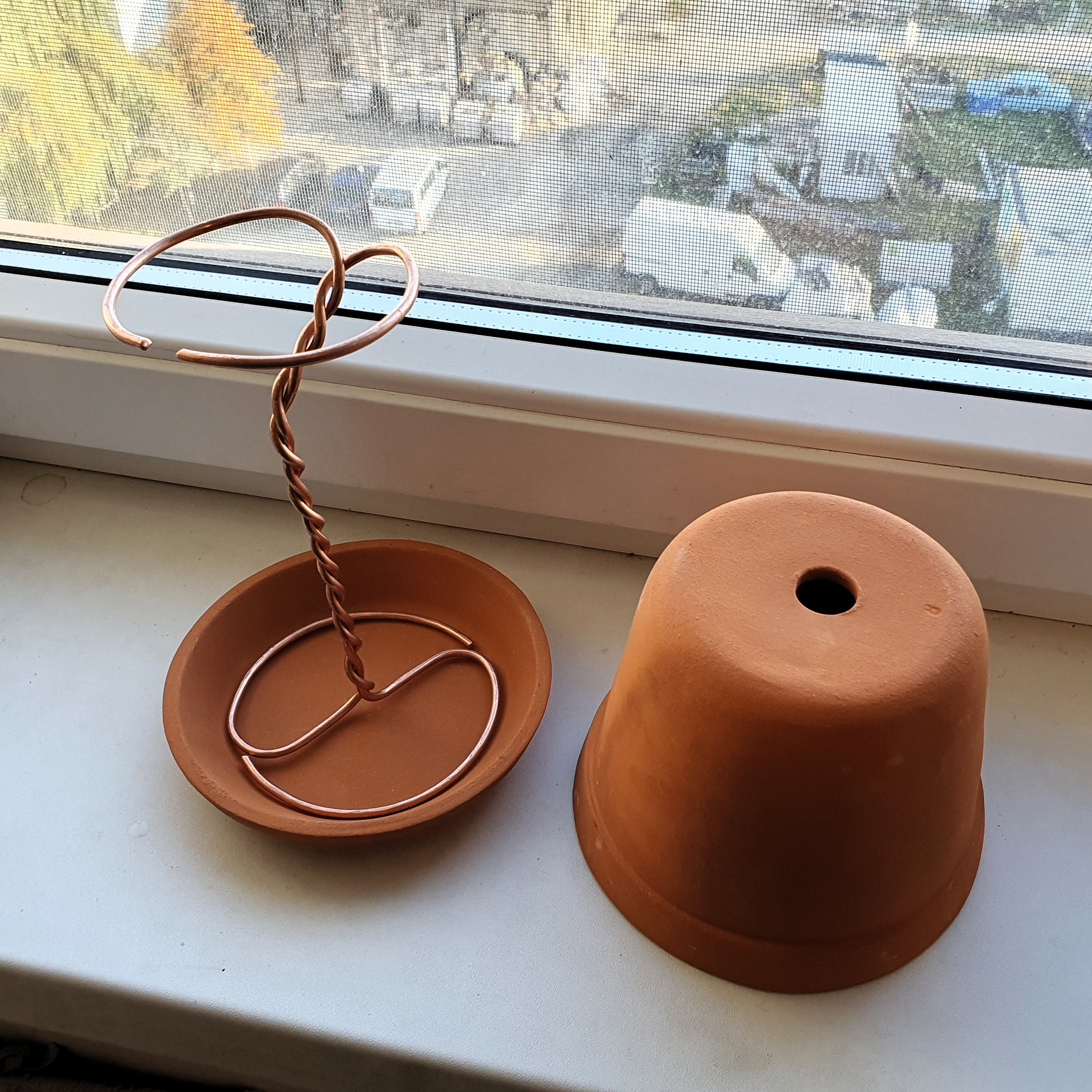 Candles Heater With Handcrafted Copper Bar, Tealight Stove, Ceramics ...