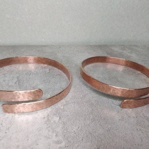 Hammered Copper Arm Band, Upper Arm Cuff, Custom Bracelet With ...