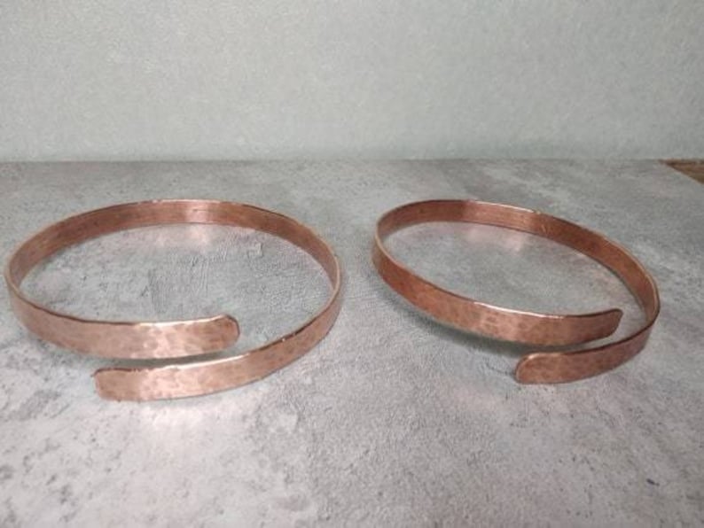 Hammered Copper Arm Band, Upper Arm Cuff, Custom Bracelet With ...