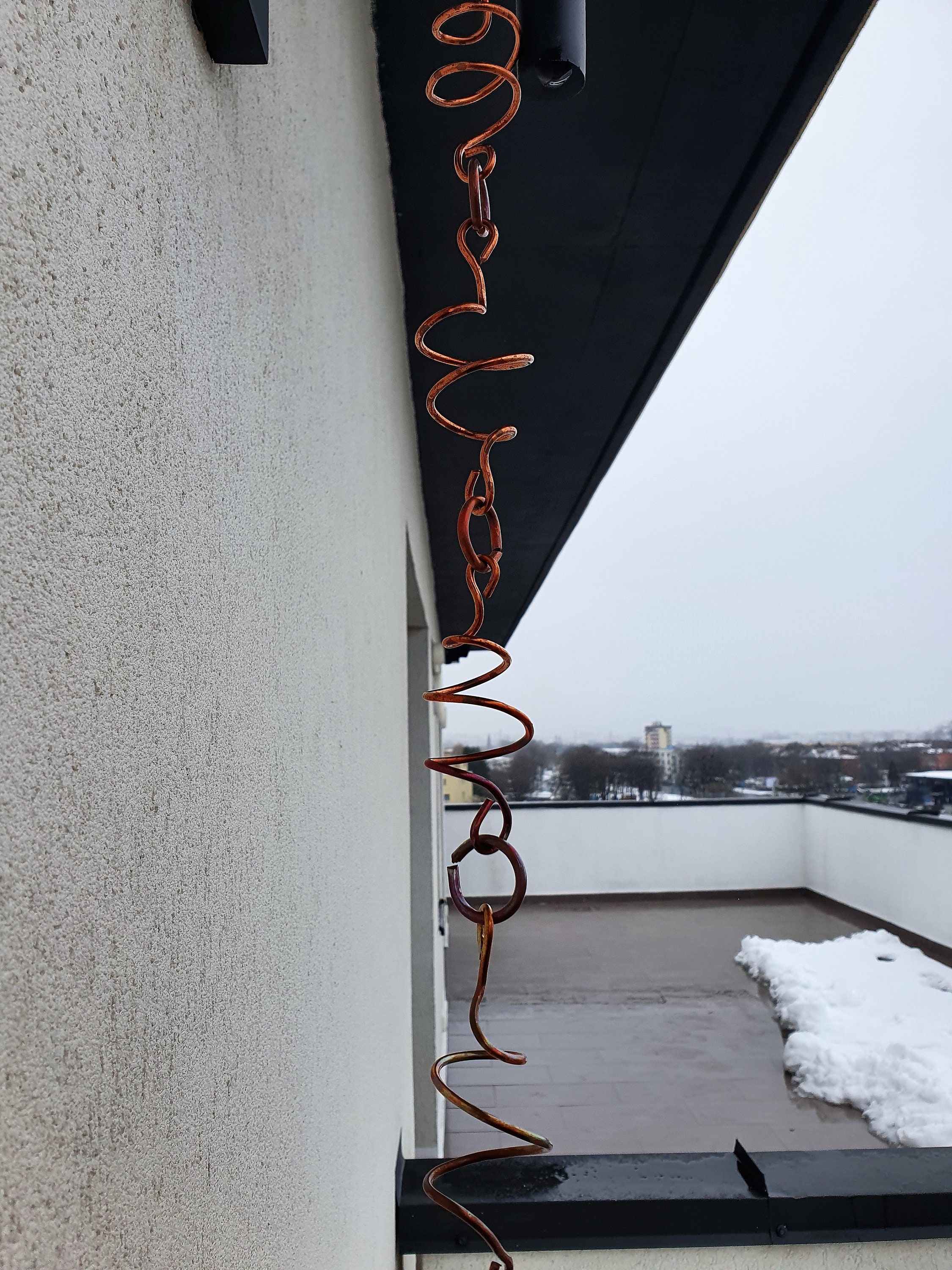 2 Meters Long Copper Rain Chain for Gutters Hanging - Etsy