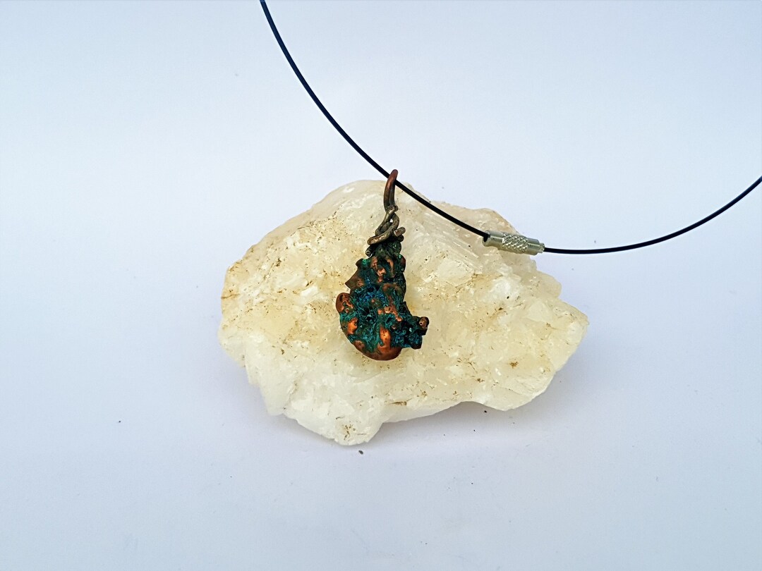 Handmade Copper Nugget Necklace | Freeform Rustic Copper Necklace ...