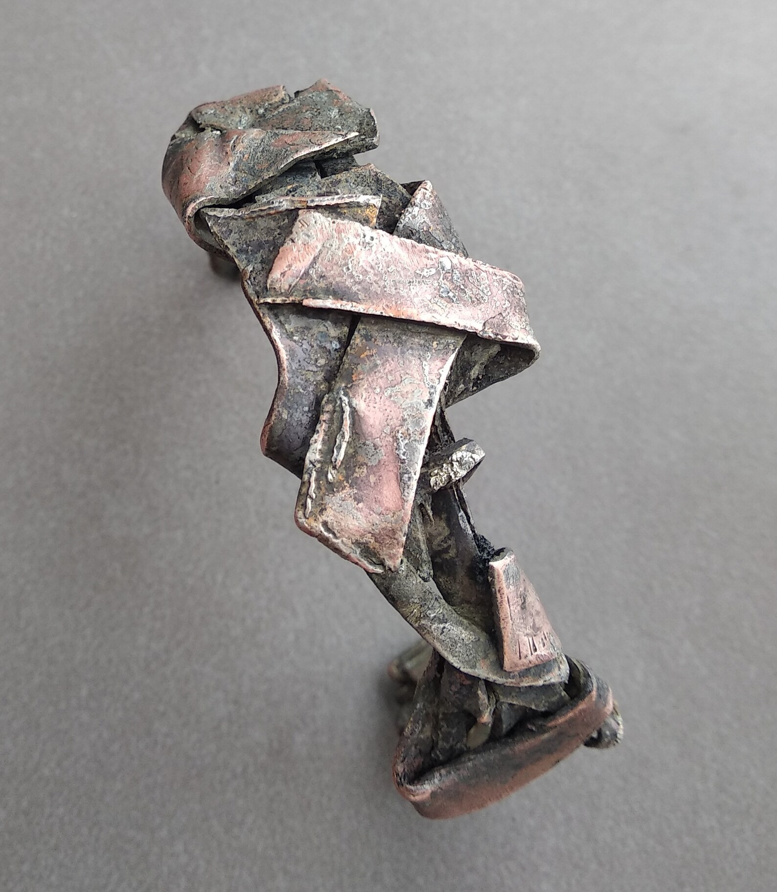 Post-apocalyptic Rustic Copper Jewelry Set Cuff + Ring / Custom Jewelry ...
