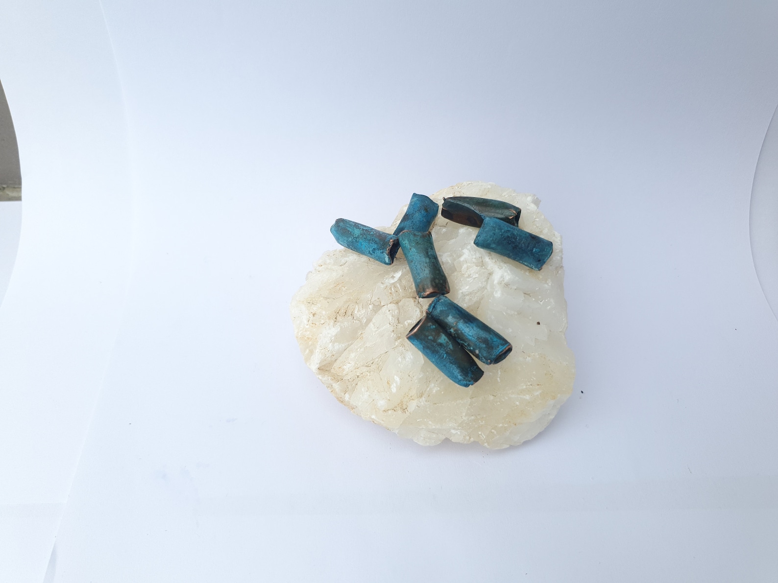 10 Handmade Turquoise Rust Copper Tube Beads With Mixed Patina - Etsy