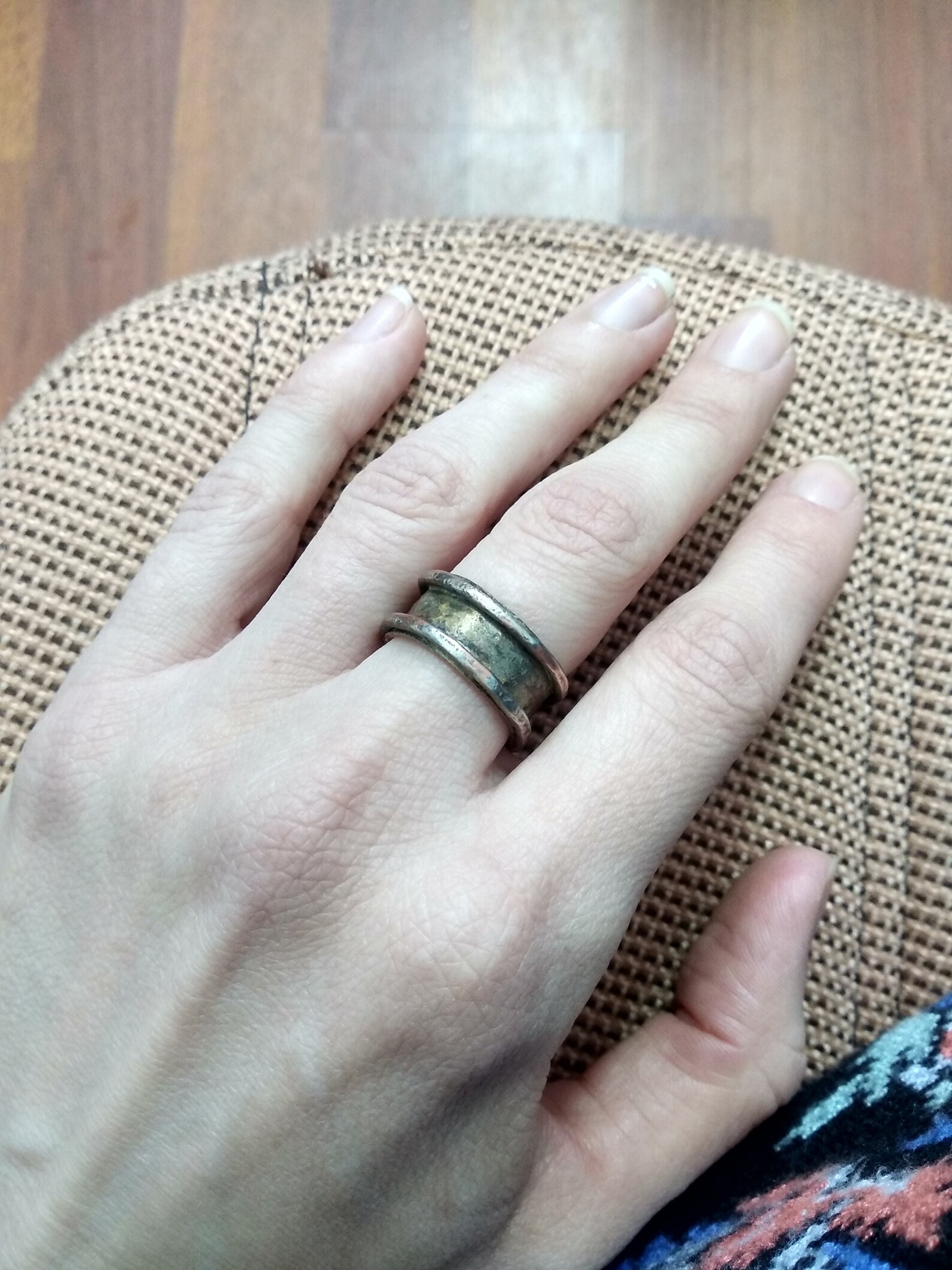 Post-apocalyptic Rustic Copper Jewelry Set Cuff Ring / Custom Jewelry ...