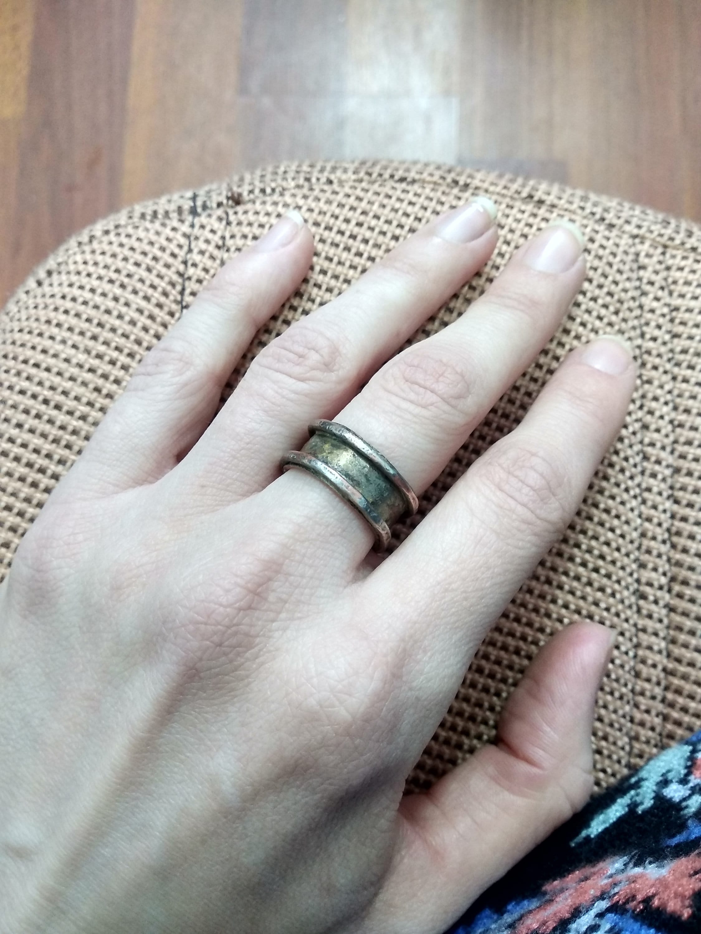 Post-apocalyptic Rustic Copper Jewelry Set Cuff + Ring / Custom Jewelry ...