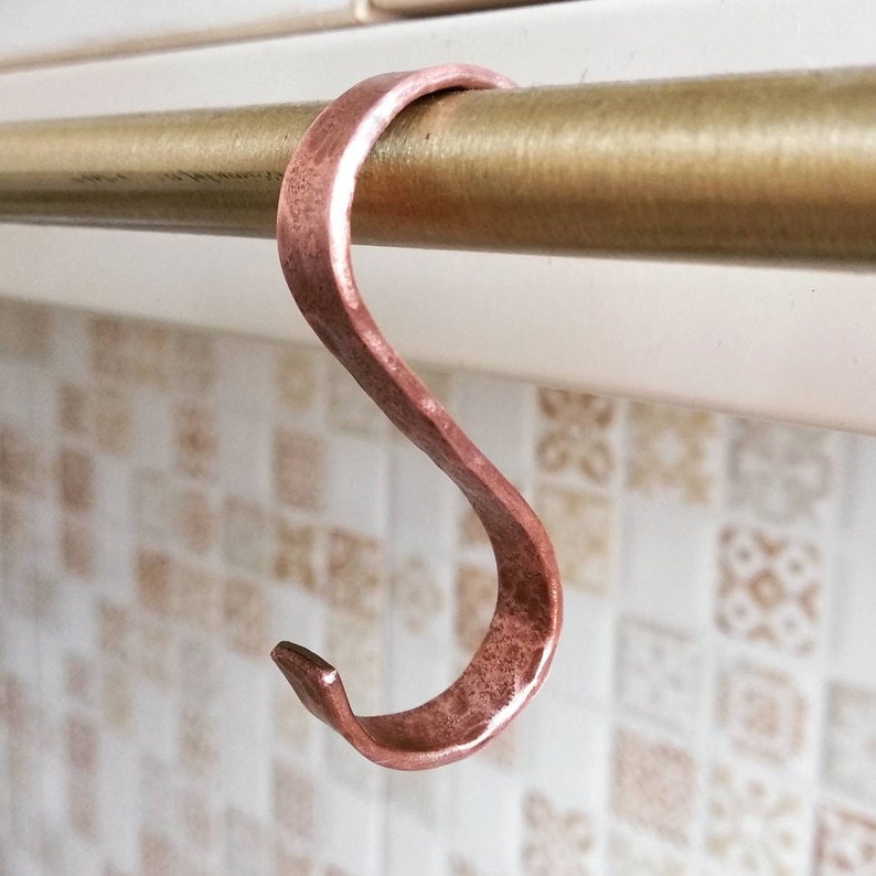 Set of 5 Small Hooks With Hammered Texture (5 PC), Plant Hooks, Hand ...