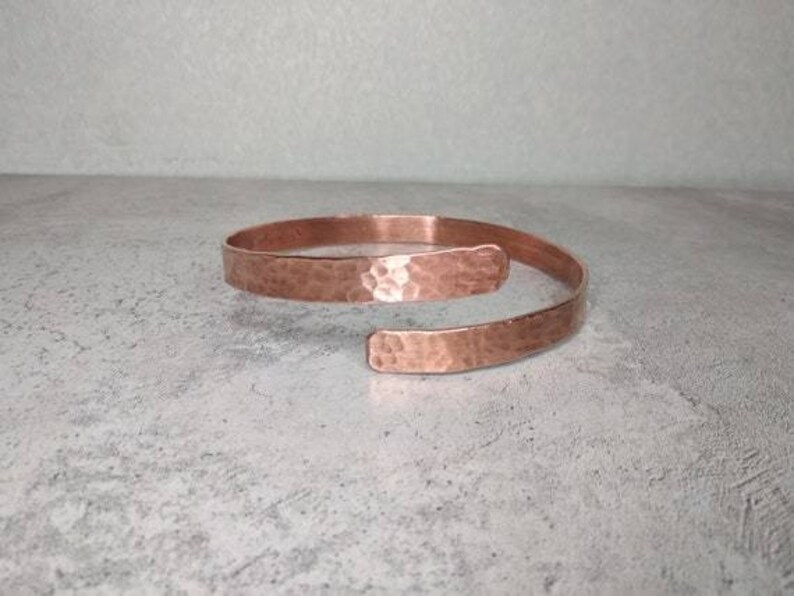 Hammered Copper Arm Band, Upper Arm Cuff, Custom Bracelet With ...