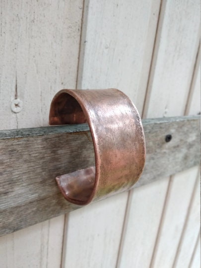 Personalized Solid Copper Cuff, Stylish Wide Bangle, Recycled Pure ...