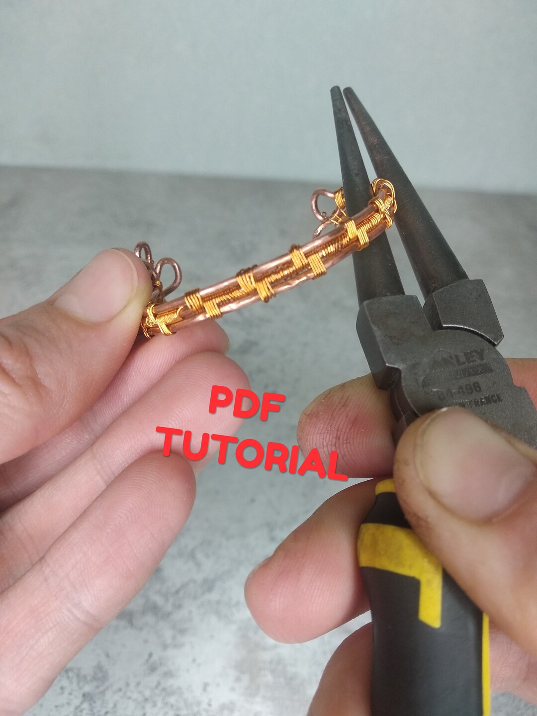 PDF Tutorial Wire Wrapped Copper Bracelet /cuff, Wire Wrapping Tutorial ...