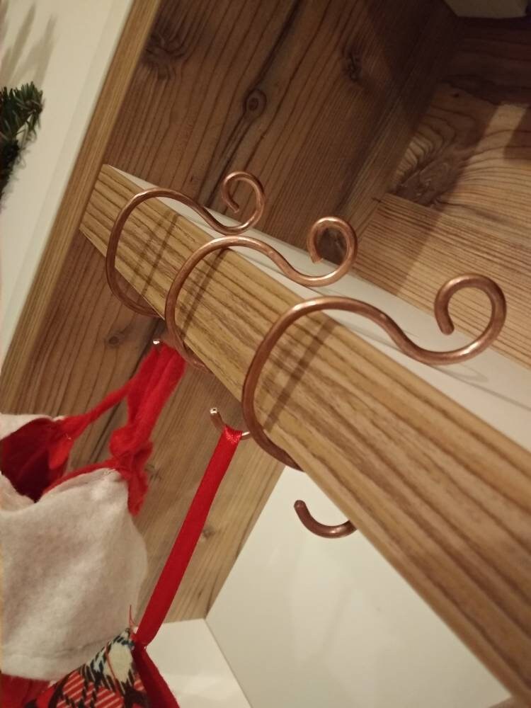 Solid Copper Mantle Stocking Holder Mantle Copper Hook - Etsy