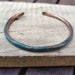 Set of Thin Copper Turquoise Rust Bangles, Thin Stylish Teal Copper ...