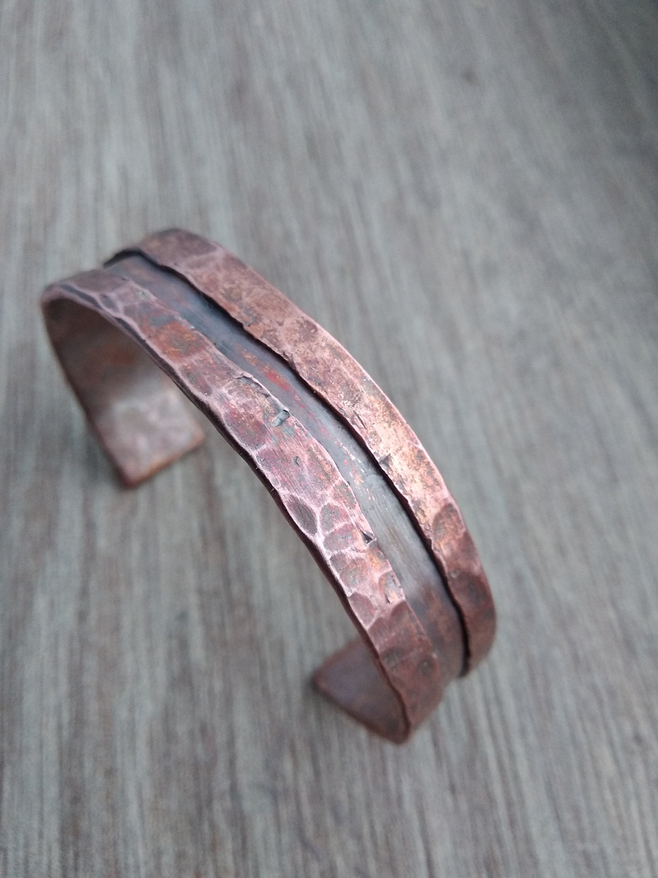 Hammered Copper Cuff Hammered Stylish Bracelet 7th - Etsy