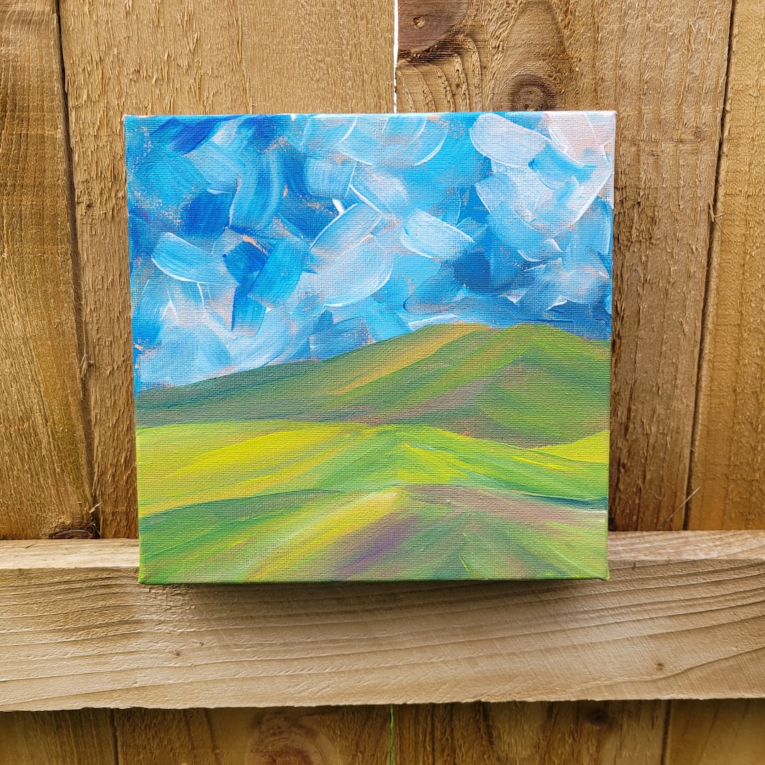 Greenery Wall Art for Living Room Landscape Painting Impressionist Art ...