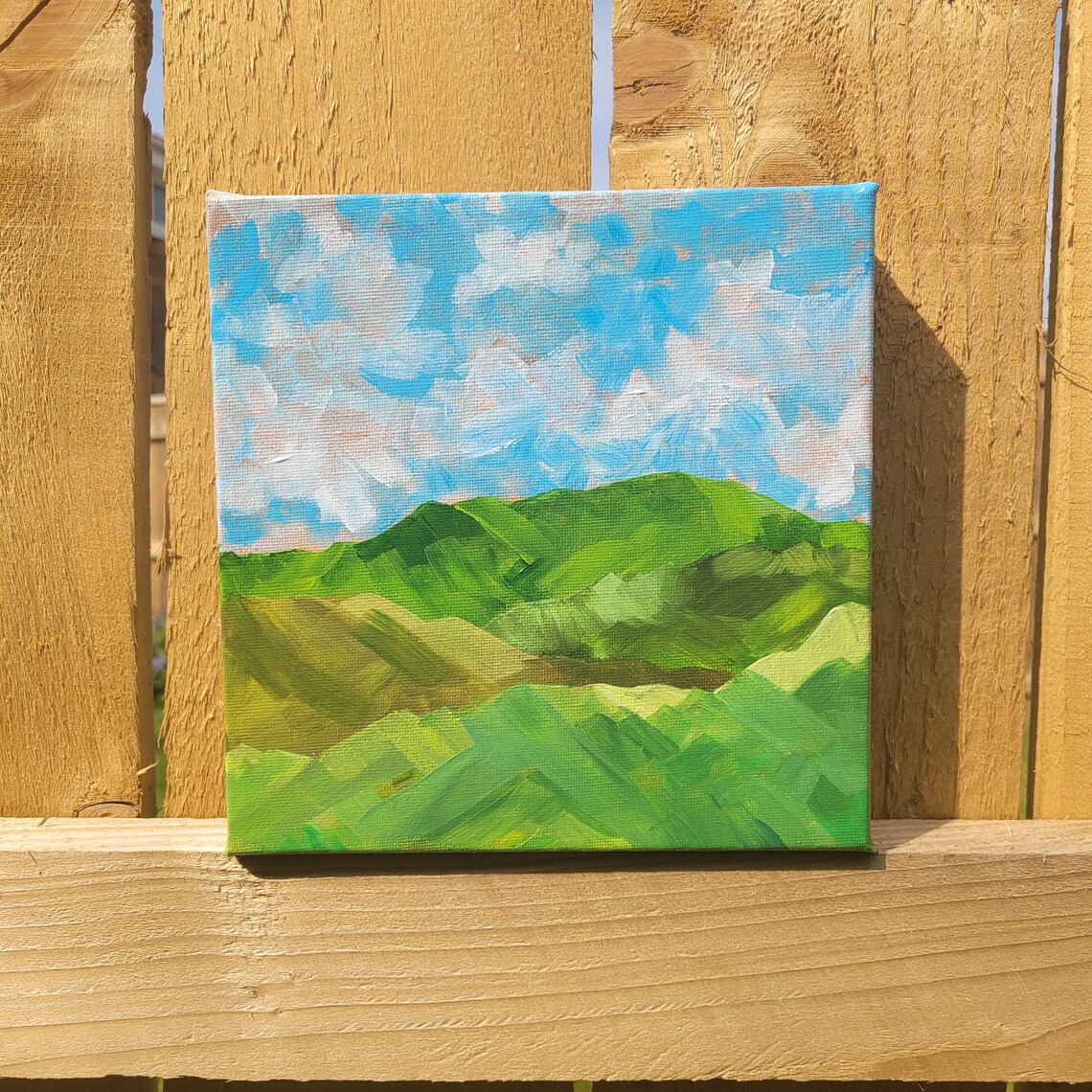 Landscape Greenery Painting Landscape Wall Art Greenery Wall Art Fields ...