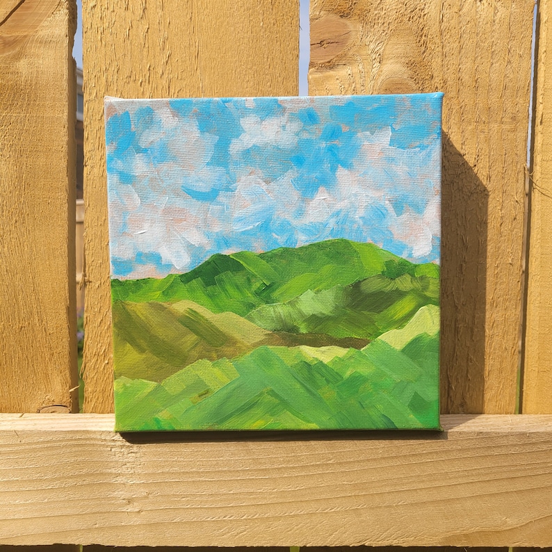 Landscape Greenery Painting Landscape Wall Art Greenery Wall Art Fields ...