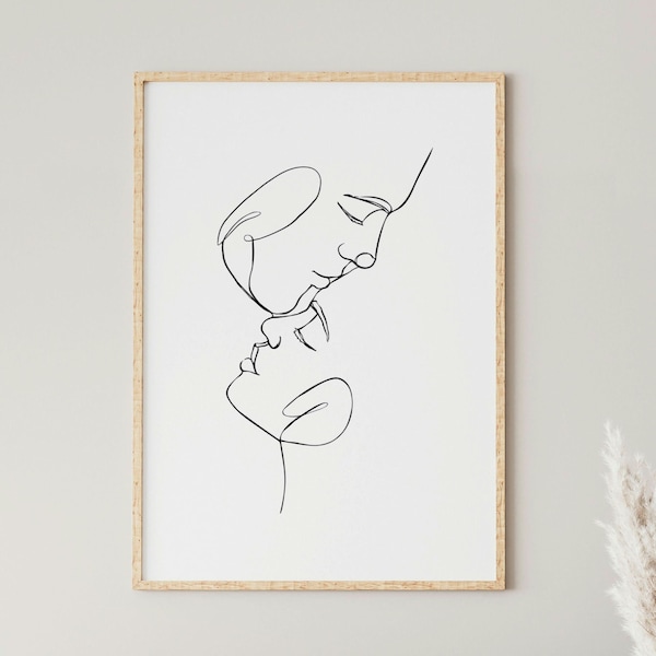 Romantic Line Art - Etsy