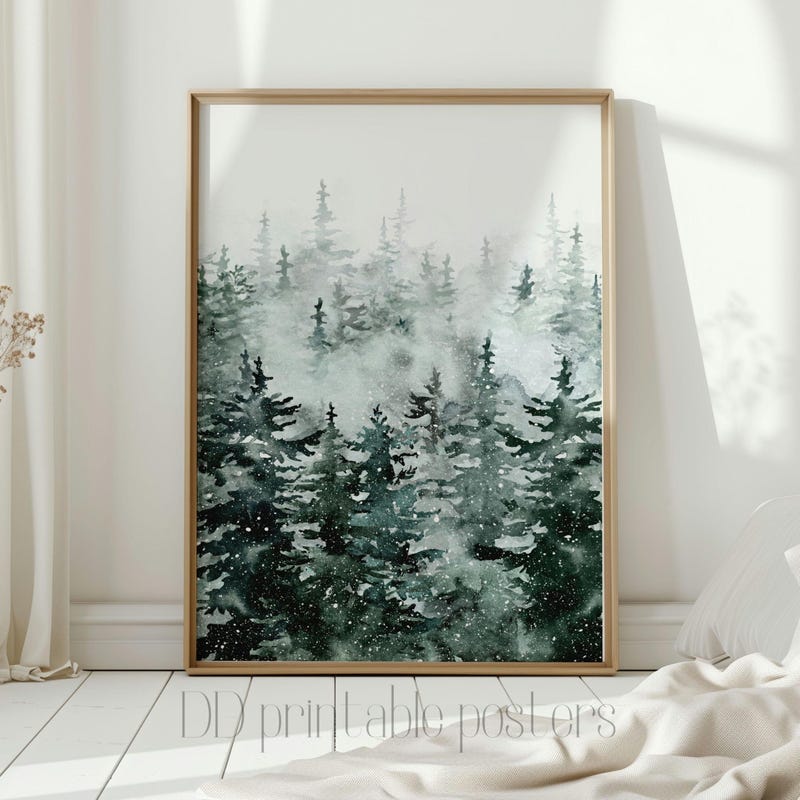 Winter Tree Print - Etsy
