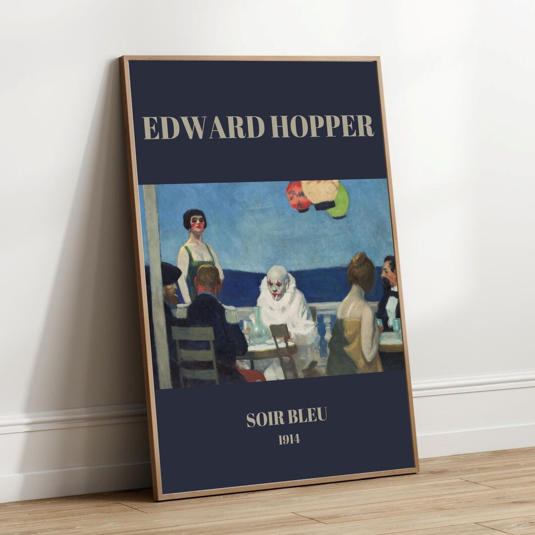 Edward Hopper Wall Art Print Soir Bleu Poster Exhibition - Etsy