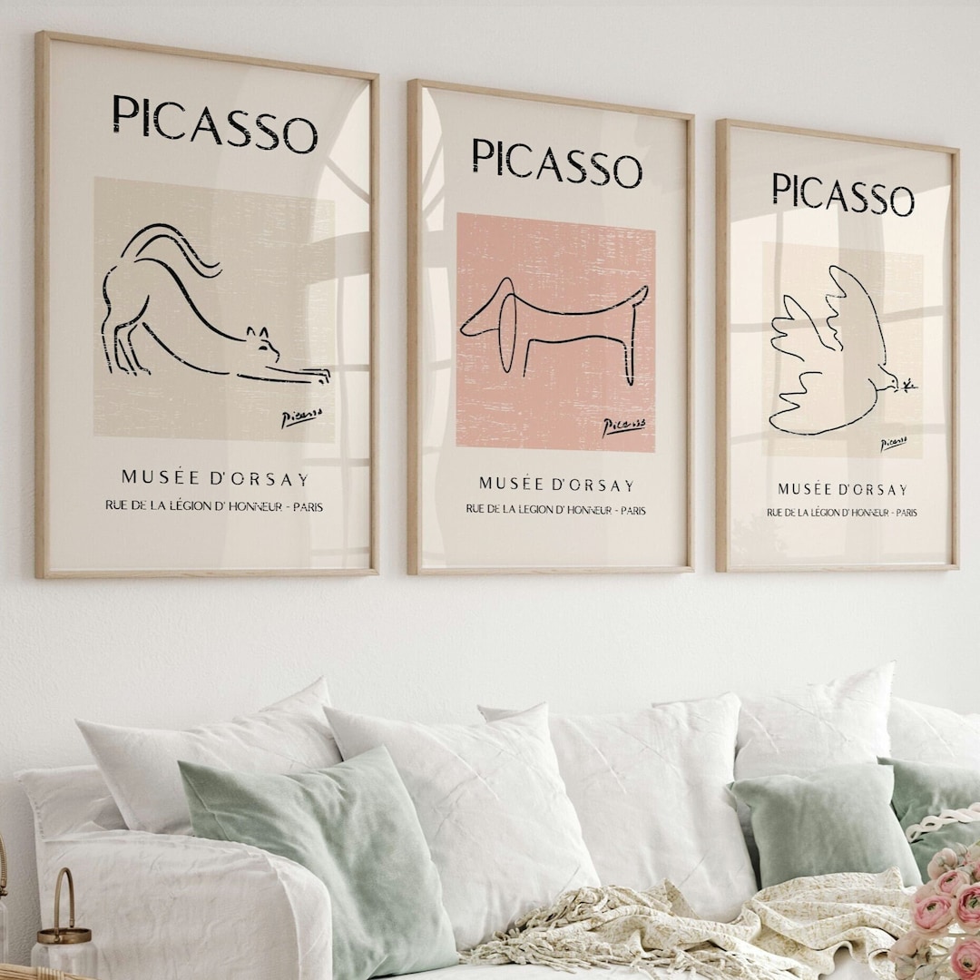 Picasso Print Set of 3, Picasso Printable Wall Art, Picasso Printable ...