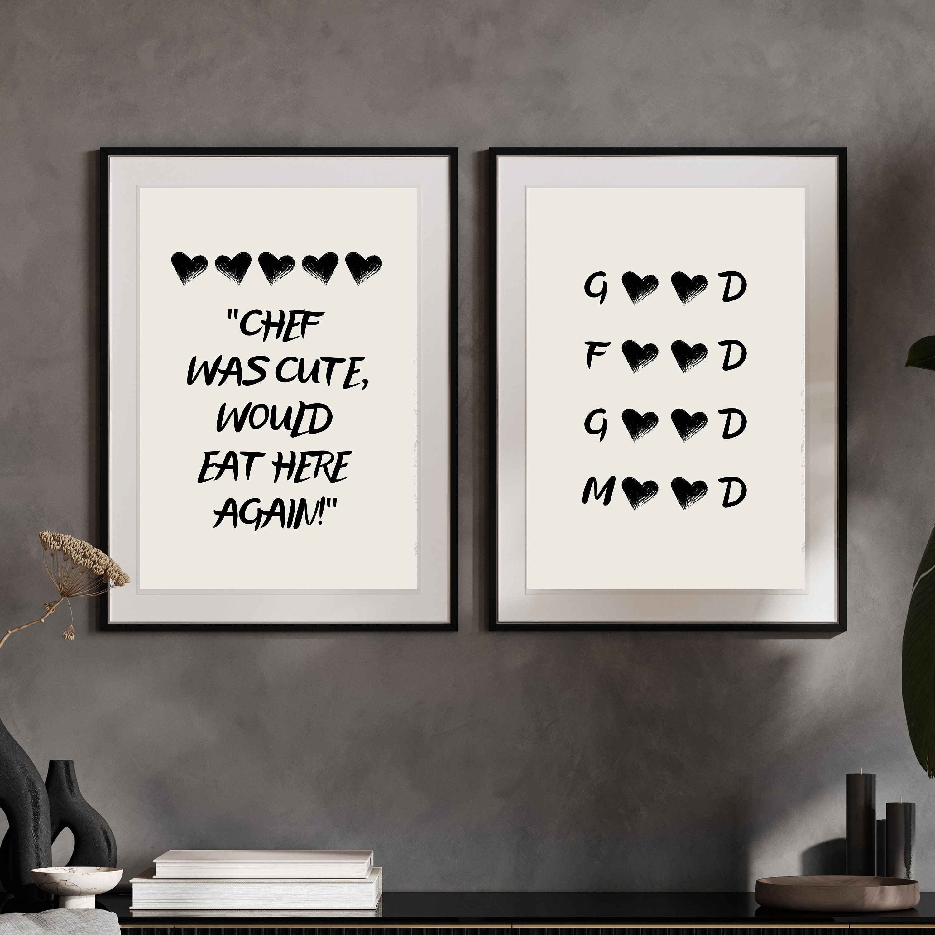 Aesthetic Kitchen Decor, Cute Cooking Art Kitchen, Trendy Wall Art ...