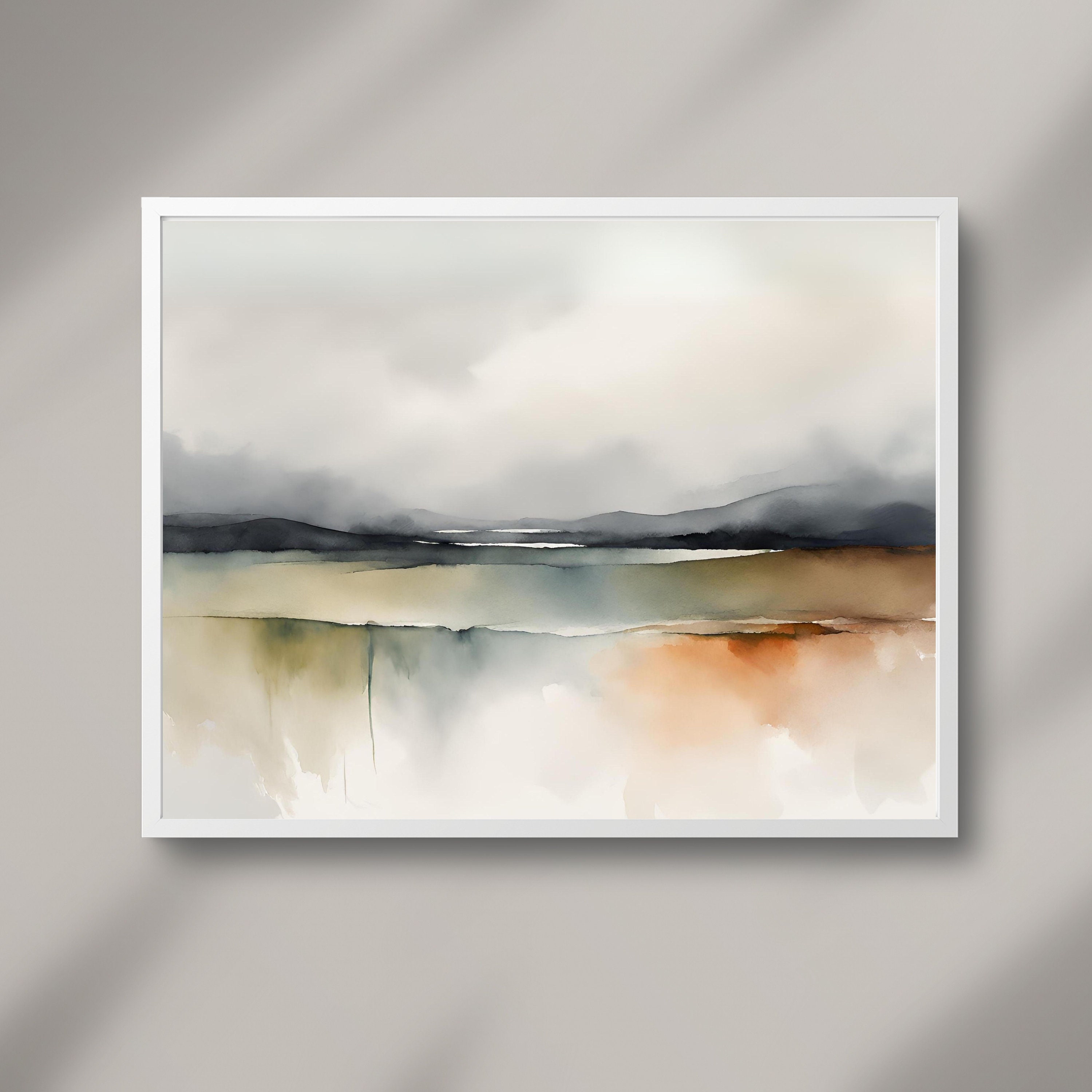 Landscape Art Printable, Colorful Landscape Painting, Abstract ...