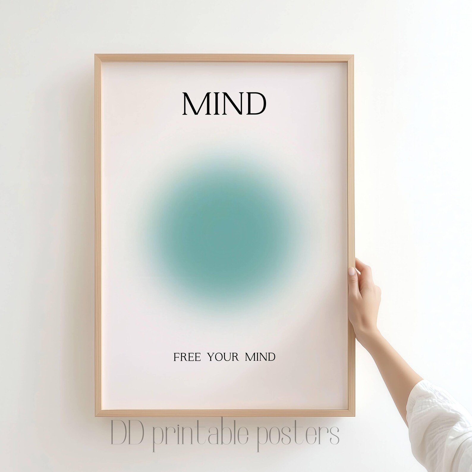 Mind Body Soul Print Set: Grainy Gradient Spiritual Art Digital ...