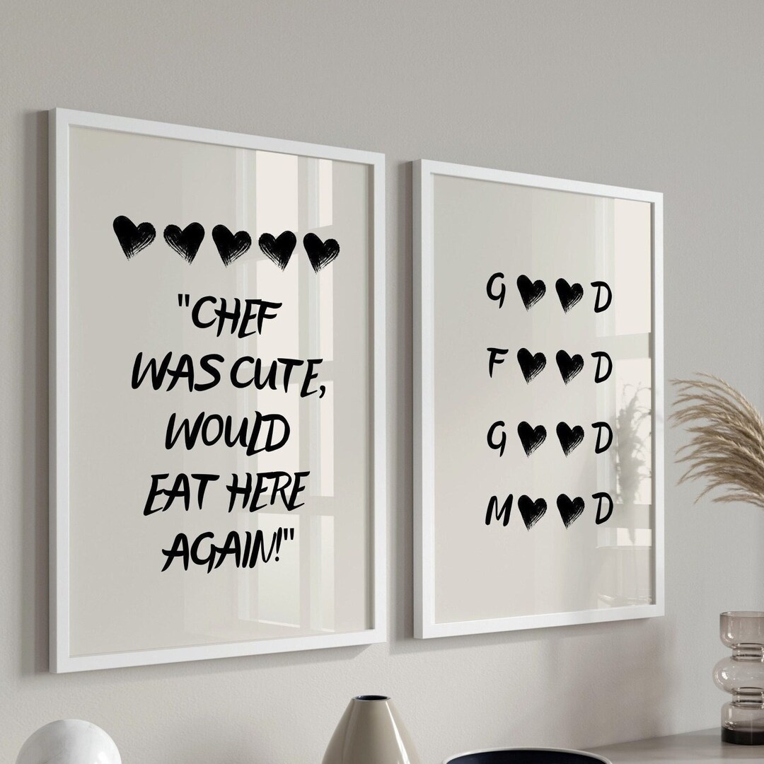 Aesthetic Kitchen Decor, Cute Cooking Art Kitchen, Trendy Wall Art ...