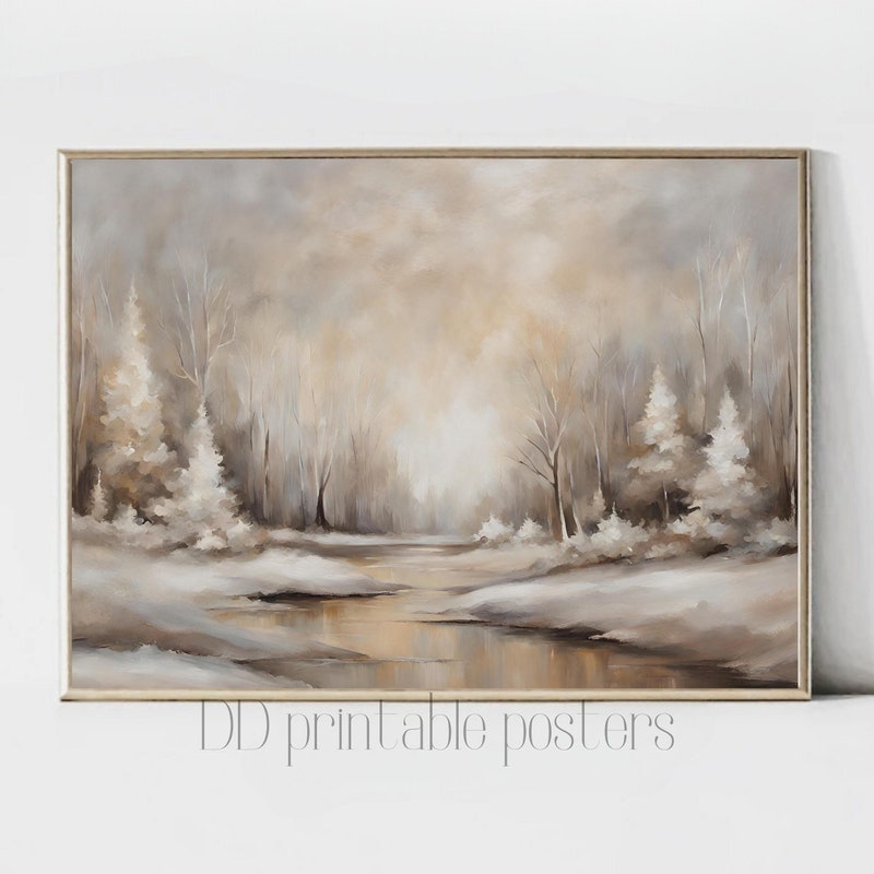 Winter Oil Painting - Etsy