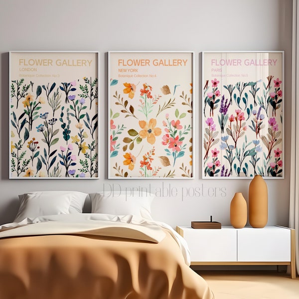 Flower Prints Set of 3 - Etsy