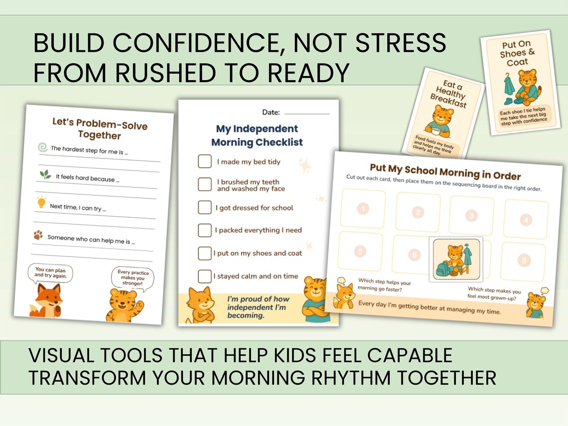 School Morning Routine Chart | Visual Toolkit (digital Download) - Etsy