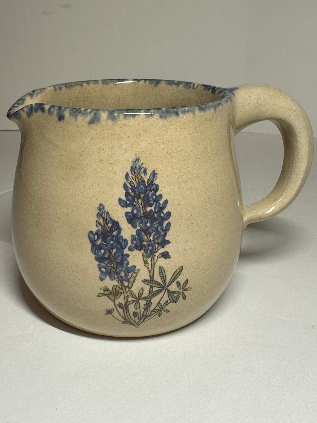 Bluebonnet Pottery Pitcher/milk Jug Hand Turned - Etsy