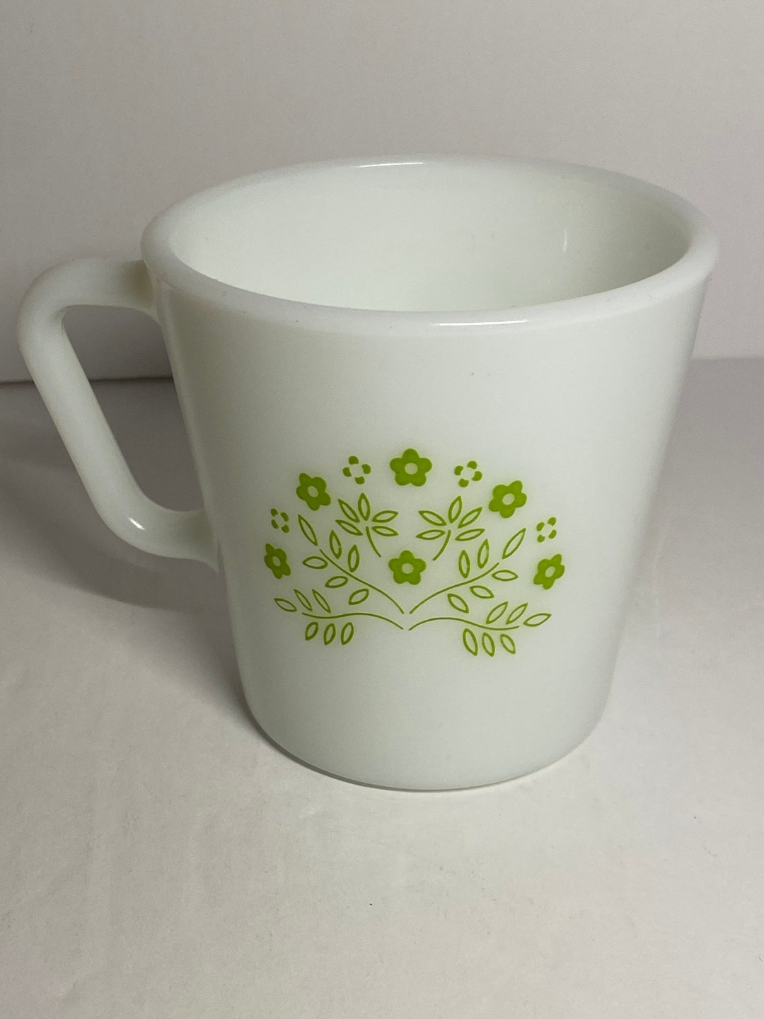 Vintage PYREX Milk Glass Coffee Cup Honeydew Green 1410 - Etsy
