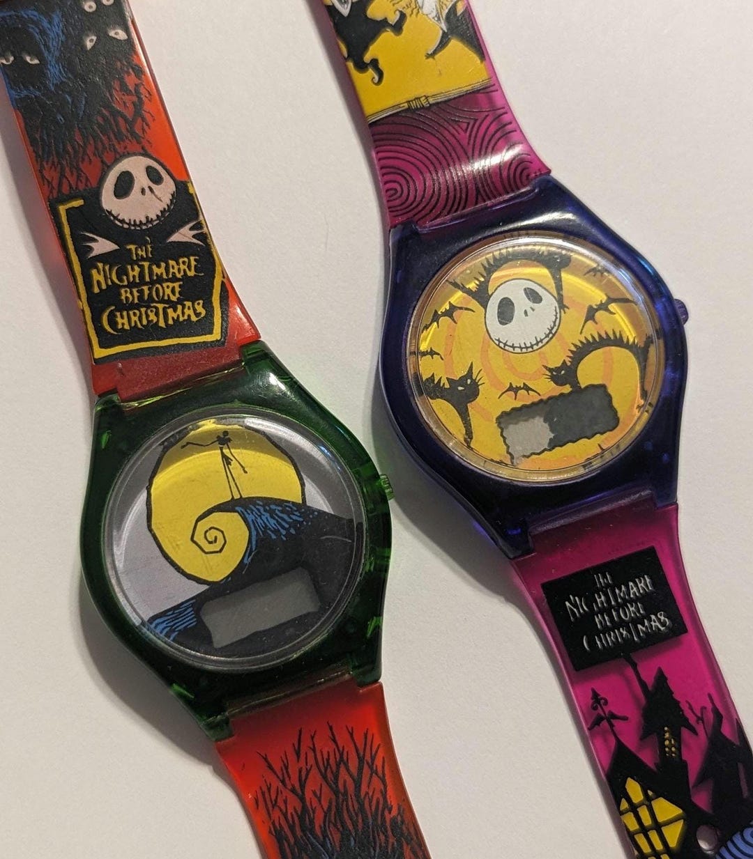 Nightmare Before Christmas Burger King Digital Watches Set of 2 90s ...
