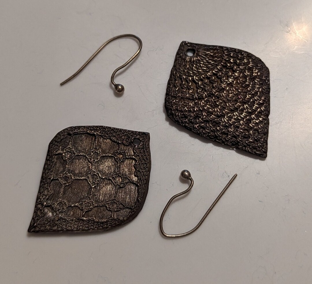 Vintage Reversible Detachable Earrings on Silver Tone Hooks Casted ...