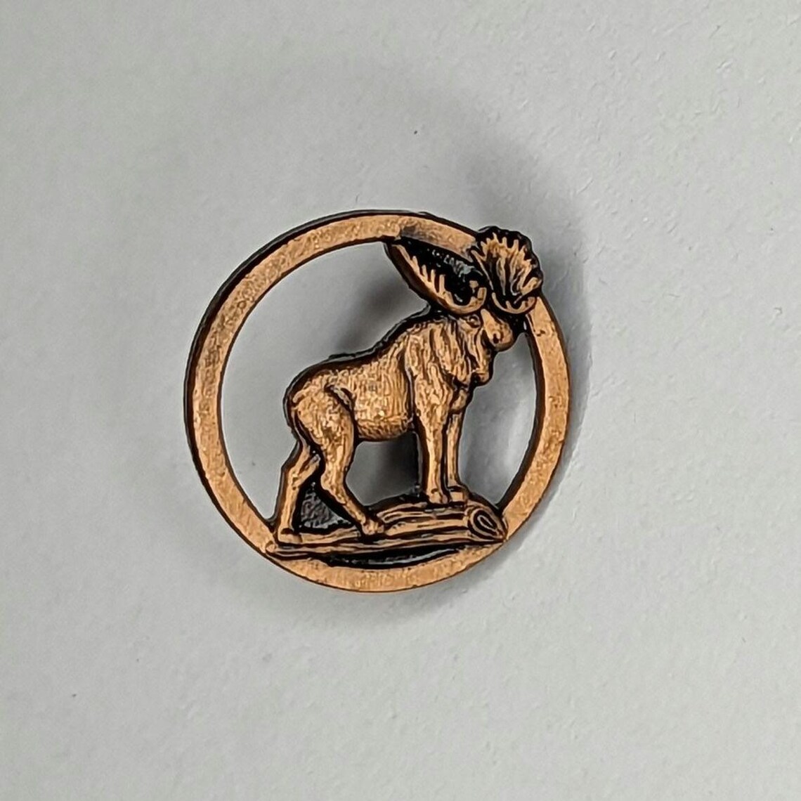 Vintage Loyal Order of Moose 1/2 Inch Pinback Button Brown Small Jacket ...