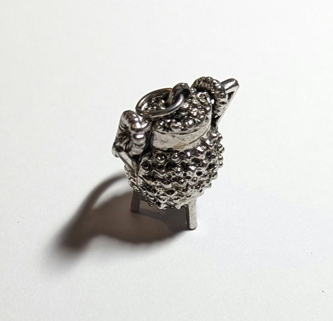 Silver Tone Hobnail Cauldron Charm Pendant Witchy Gothic Jewelry ...