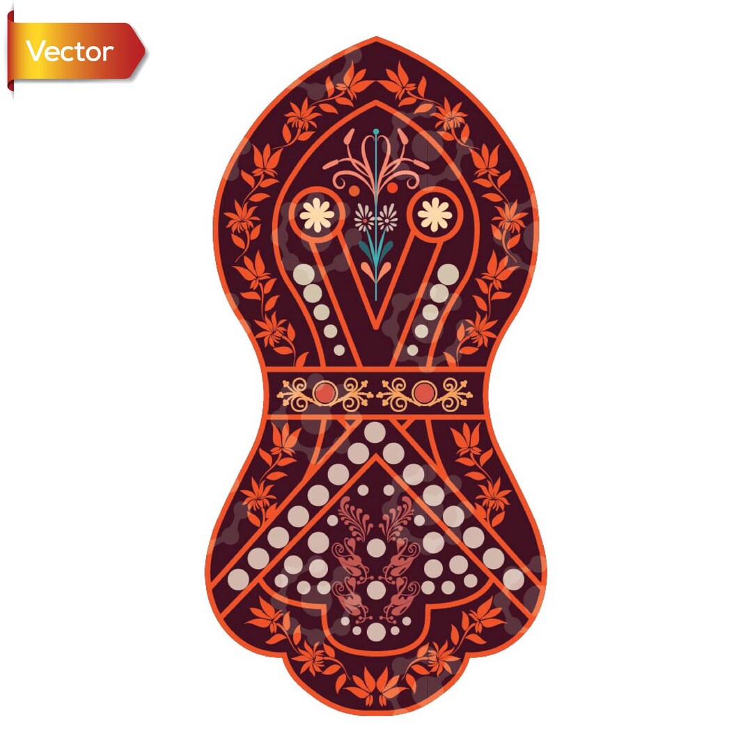 An Ornamental Flower in the Shape of the Shoe of the Beloved Prophet ...