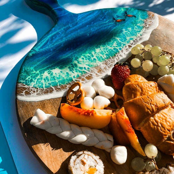 Ocean Resin Circle Board - Etsy