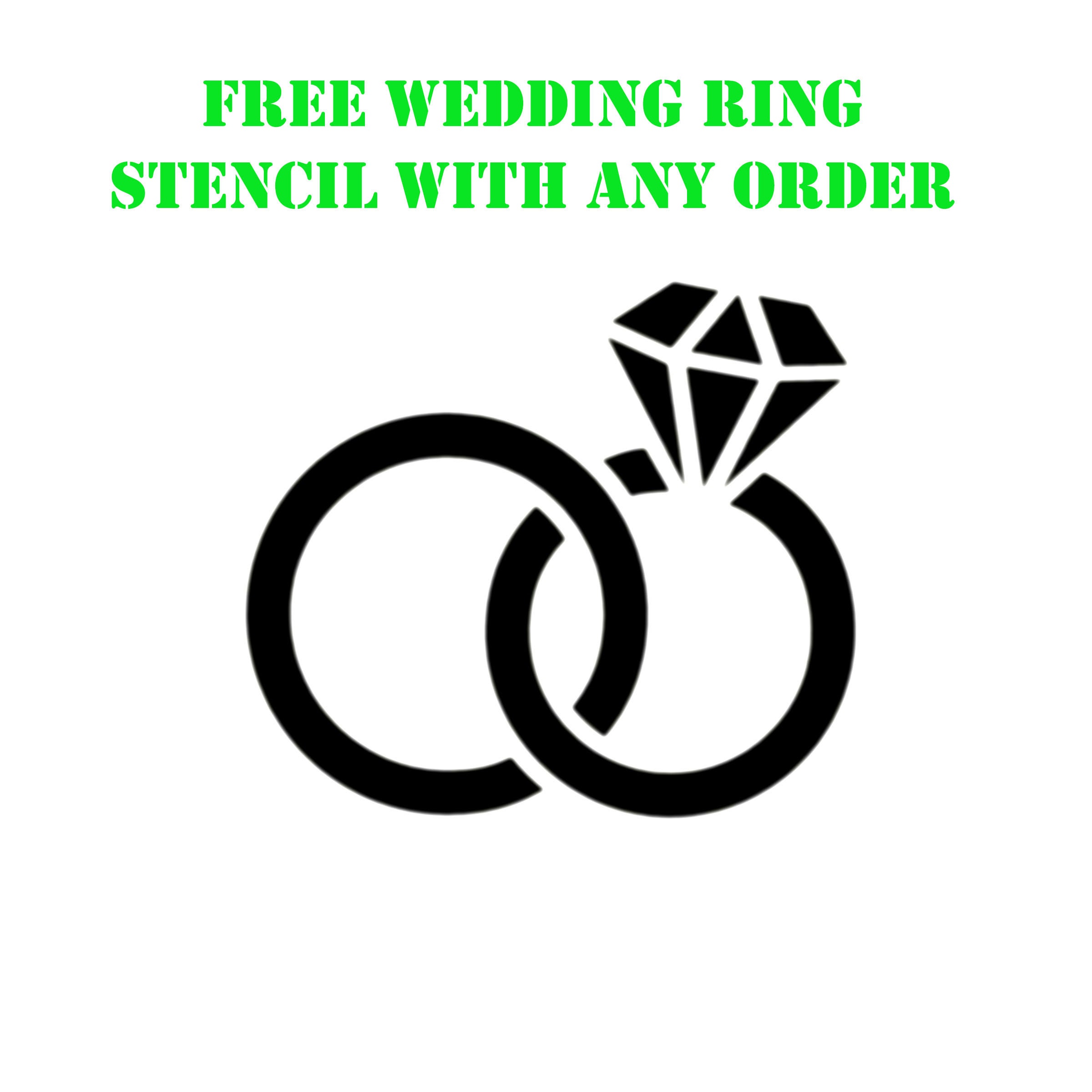 Welcome to Our Wedding Custom Stencil Free Wedding Ring Stencil Included! - Etsy