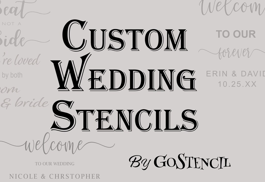 Custom Wedding Stencils - Etsy