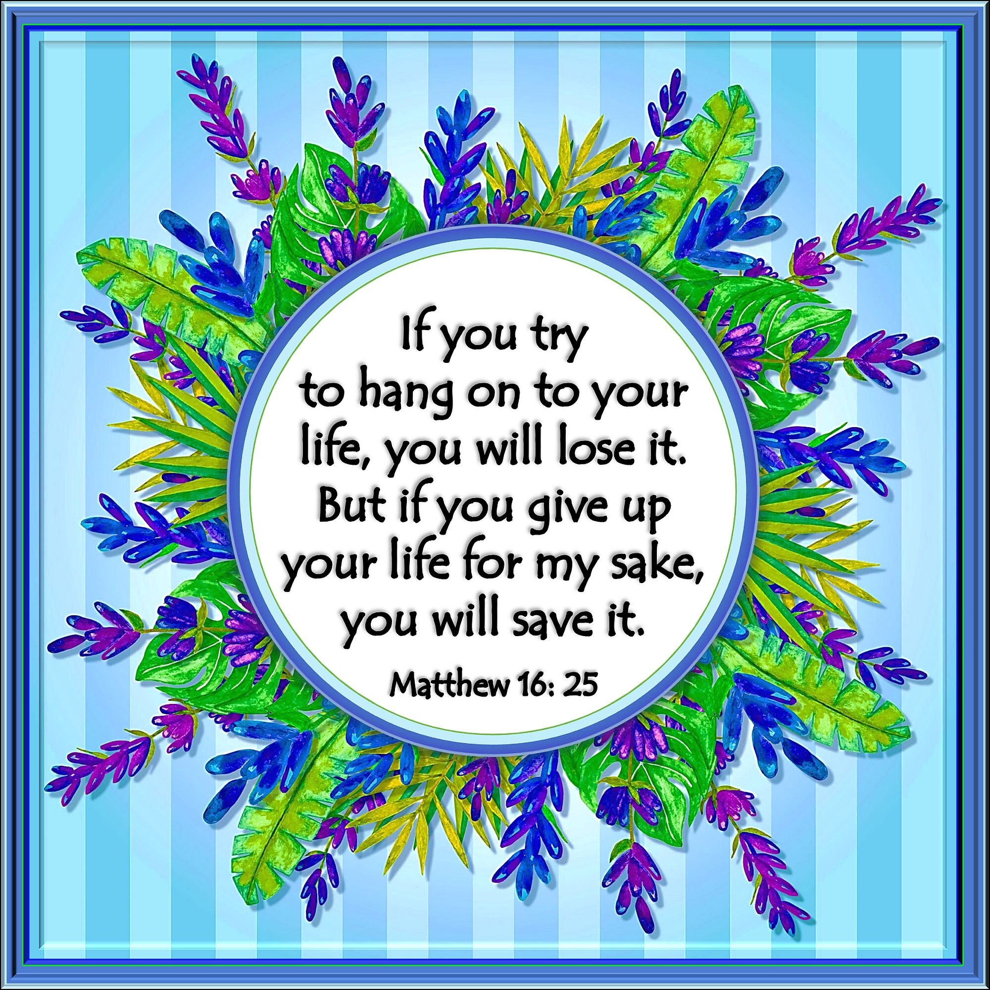 DIGITAL Visual Bible Verse Matthew 16: 25 - Etsy