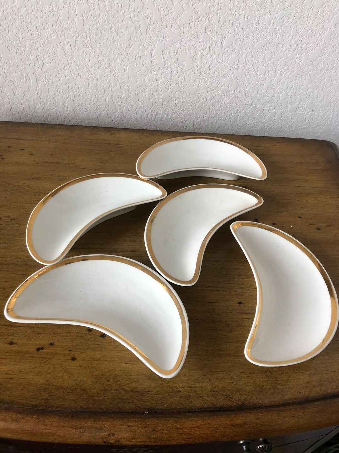 Vintage Homer Laughlin Bone Dishes White/gold Trim Niagara - Etsy