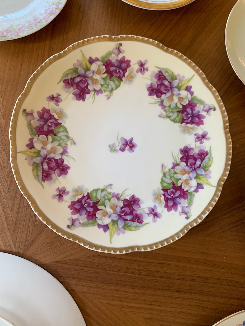 Cottagecore Colorful Floral Plate Wall Set, 8 Eclectic Plate Collection ...