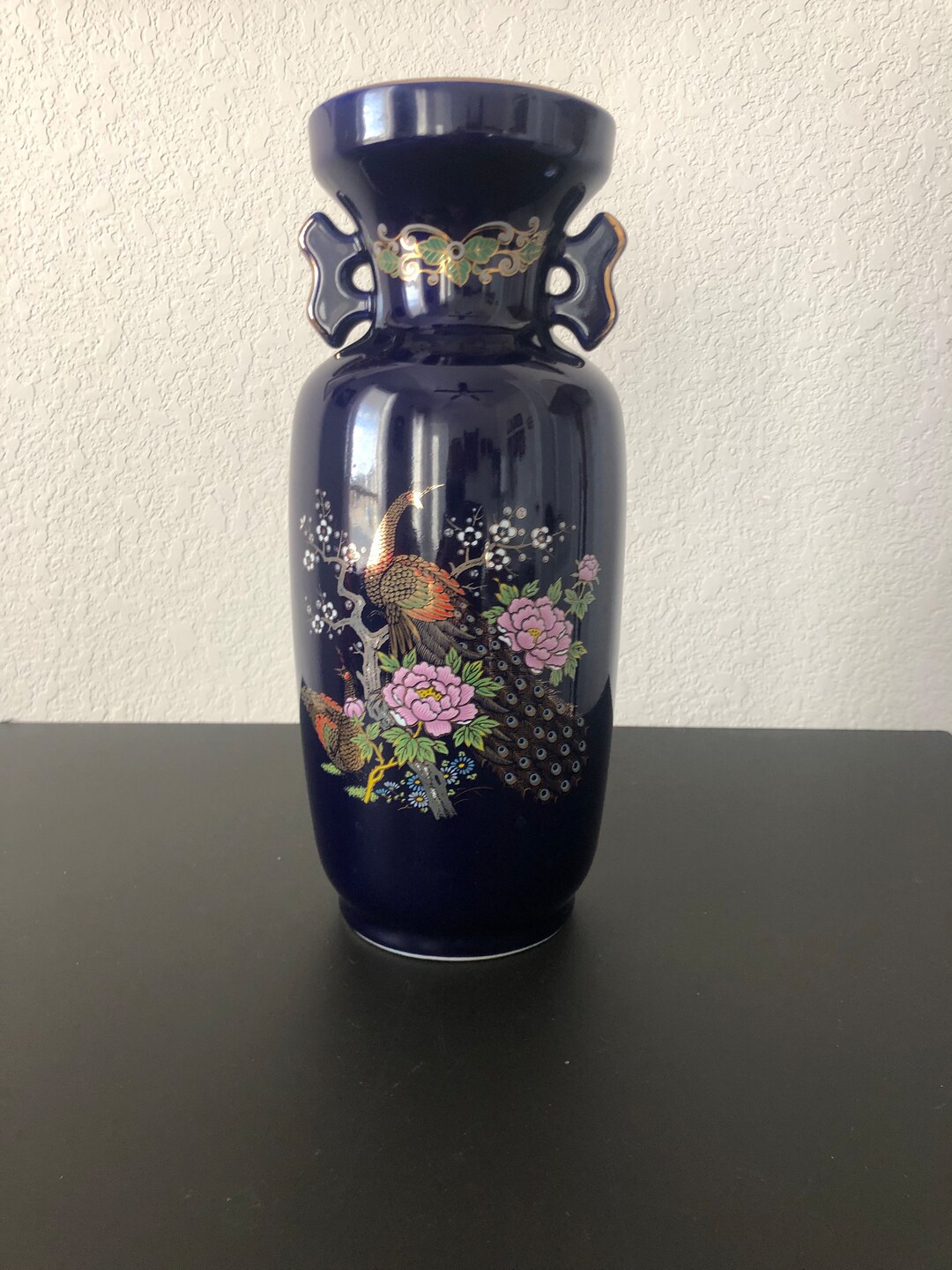 Vintage Large Japanese Flower Vase - Etsy