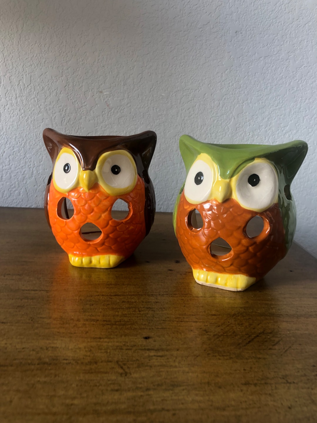 Pair Owl Votive Candle Holders - Etsy