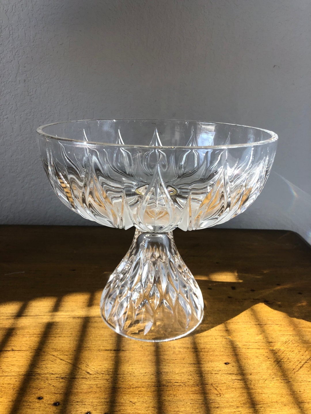 Vintage Crystal Footed Fruit/vegetable Bowl - Etsy
